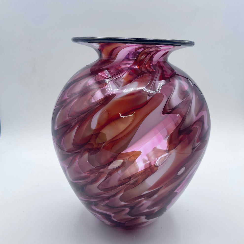 Hand Blown Lava Vase - Unique Artistic Home Decor 9x7x5 – Blackstone ...
