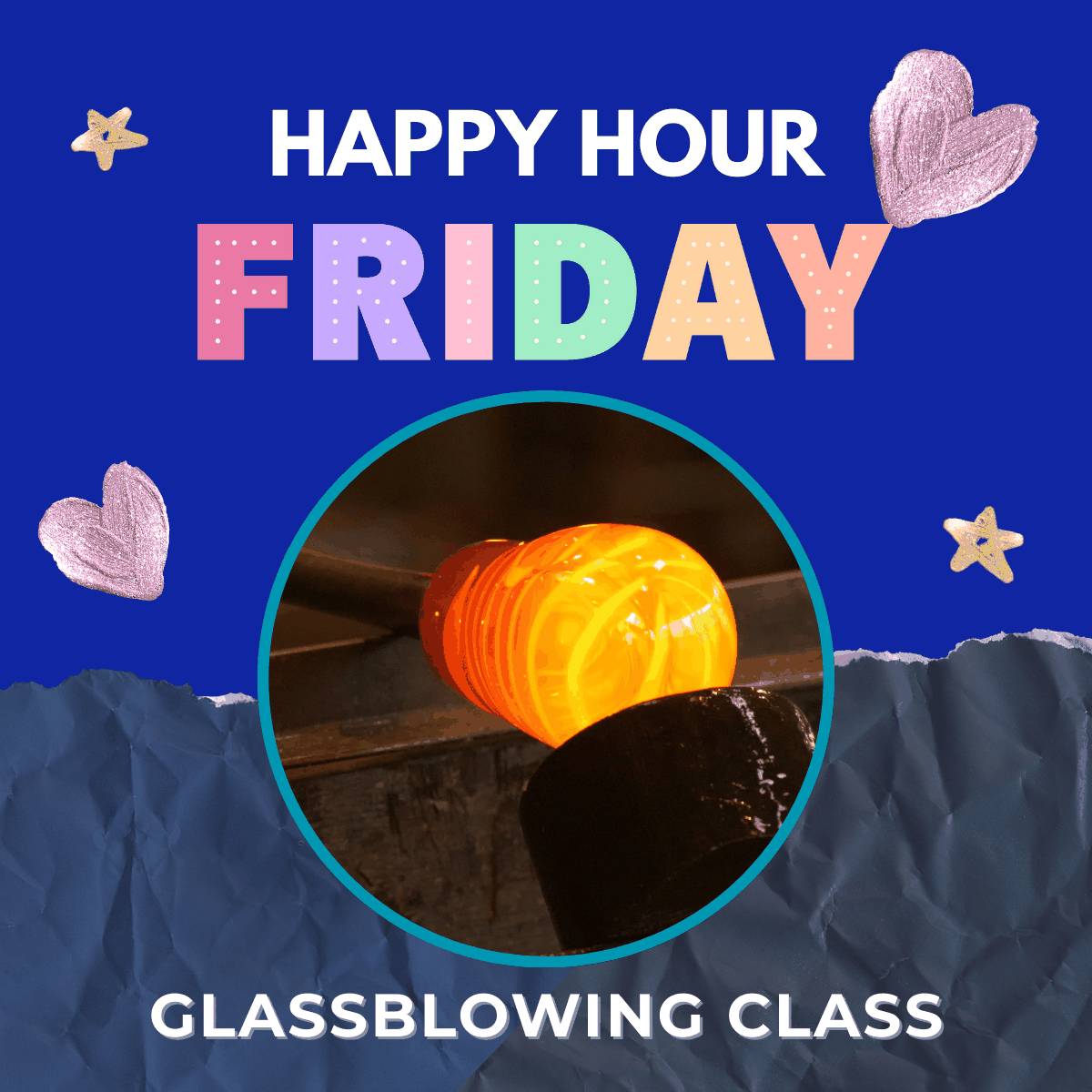 Happy Hour Glass Blowing Experience -Creative enjoyable & Fun Activity ...